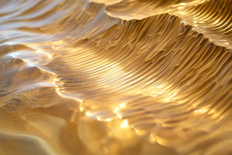 Highly Detailed Drifting Golden Sand Dunes Fine Ripples Forming Dynamic ...