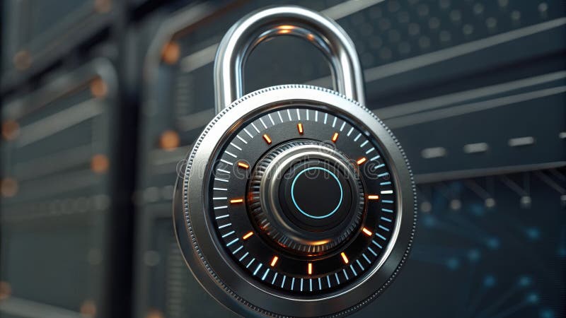 Highly Detailed Futuristic Combination Lock Dial Design Showcasing ...