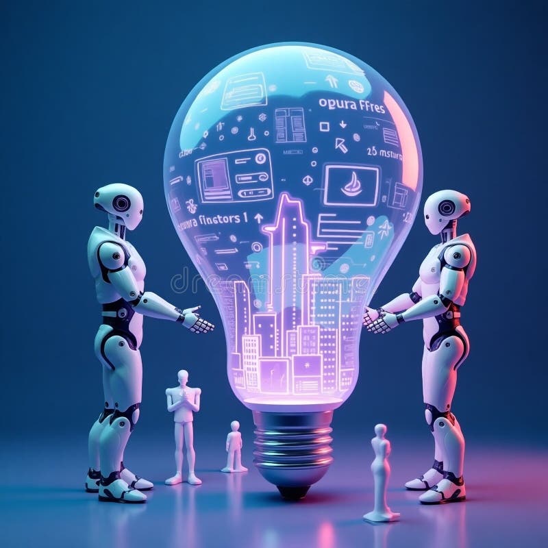 Futuristic Robots in Discussion – AI-Powered Communication and ...