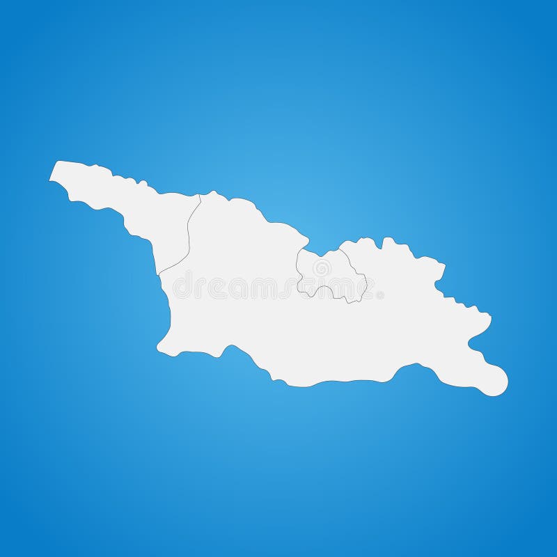 Detailed Georgia Road Map with Labeling. Stock Vector - Illustration of ...