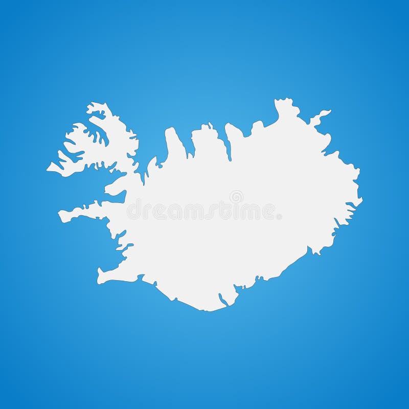 Iceland Highly Detailed Map with Territory Borders Stock Vector ...
