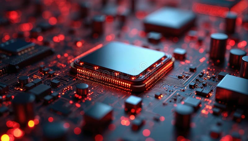 Highly Detailed Illustration of AI Supercomputer Components with ...