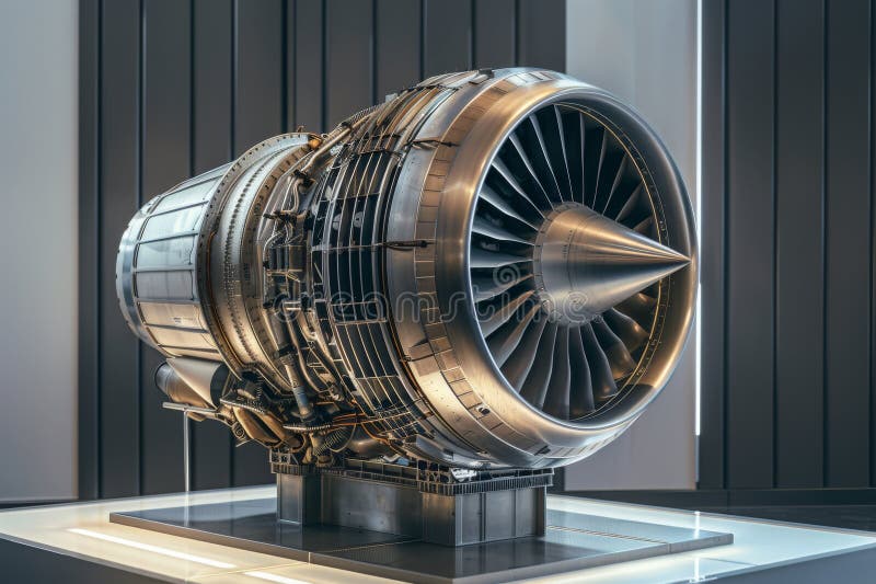Highly Detailed Illustration of a Jet Engine, Exemplifying the Cutting ...