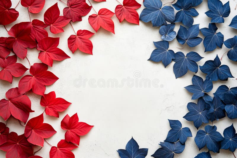 Highly Detailed Image of Colored Leaves on a Textured White Background ...