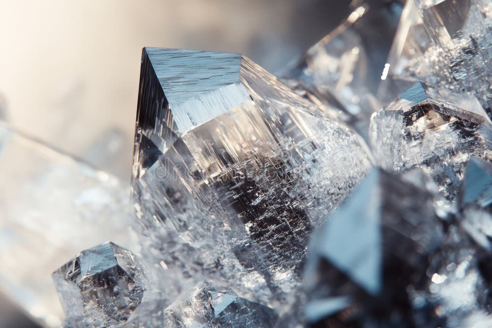 Crystal Facets Reflections Closeup Stock Illustration - Illustration of ...