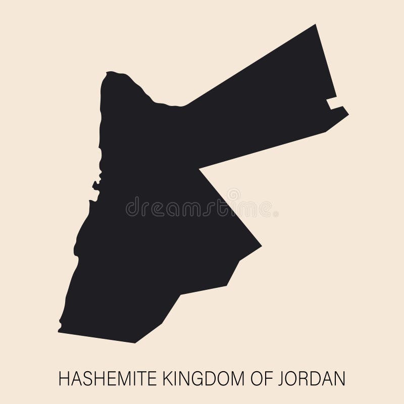 Detailed Jordan Administrative Map with Country Flag and Location on a ...