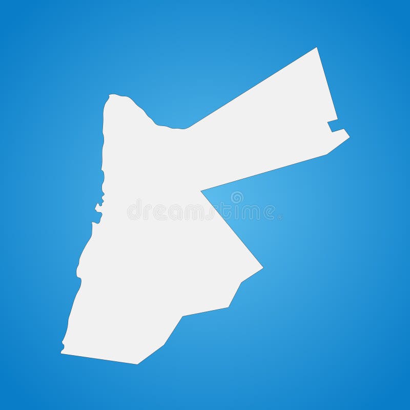 Detailed Jordan Administrative Map with Country Flag and Location on a ...