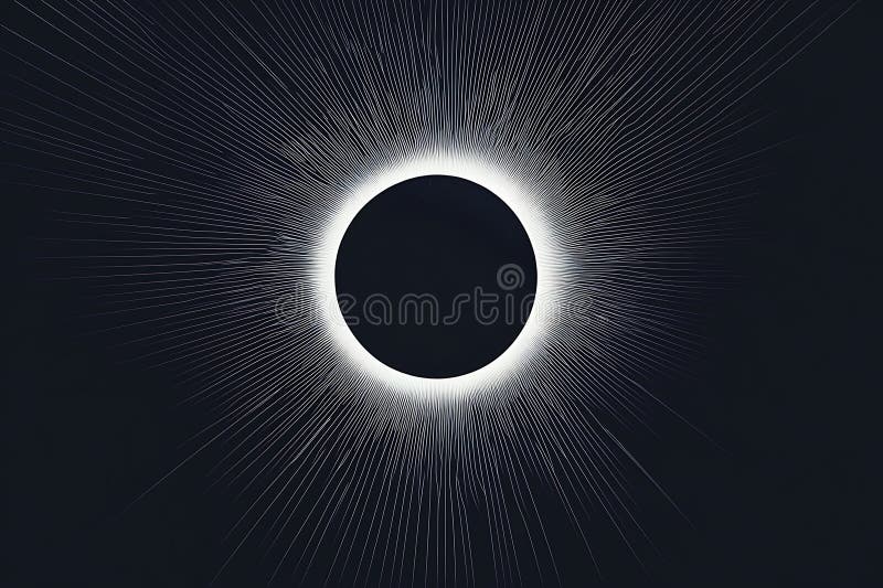 Hyper-Realistic 8K Digital Art of a Dramatic Solar Eclipse with Radial ...