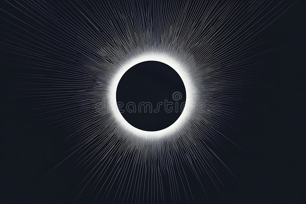 Hyper-Realistic 8K Digital Art of a Dramatic Solar Eclipse with Radial ...