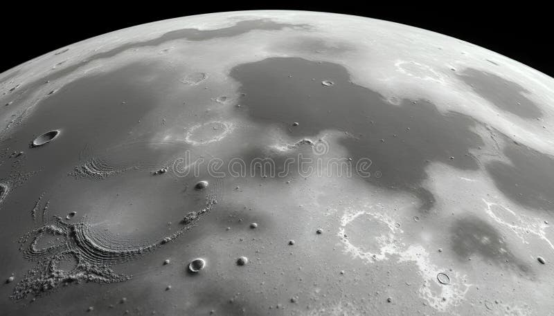 Highly Detailed 8K Image of the Moons Surface, Showing Sharp Mountain ...