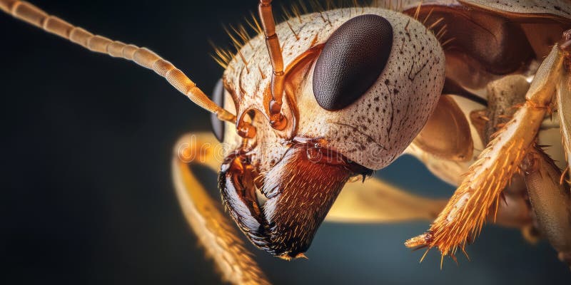Ultra-close Macro Shot of an Ant’s Head Focusing on Its Mandibles, Eyes ...