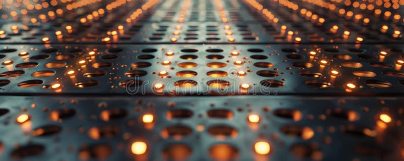 A Highly Detailed Metal Surface with Intricate Latticework and Soft ...