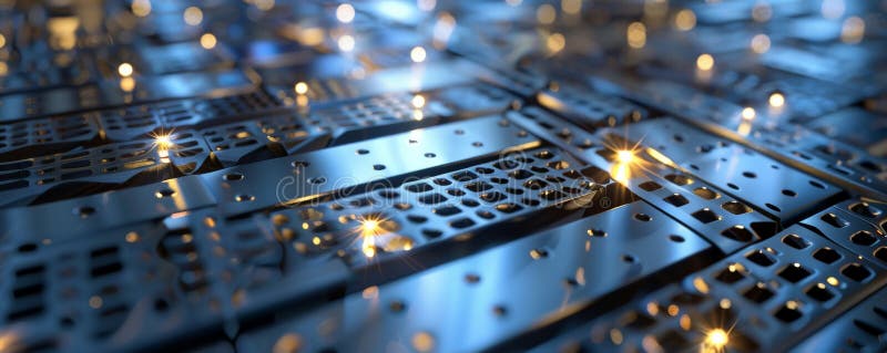 A Highly Detailed Metal Surface with Intricate Latticework and Soft ...