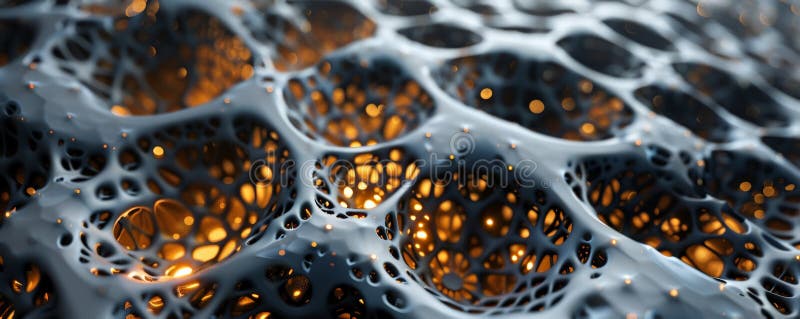A Highly Detailed Metal Surface with Intricate Latticework and Soft ...