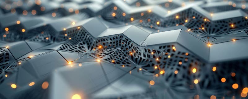 A Highly Detailed Metal Surface with Intricate Latticework and Soft ...