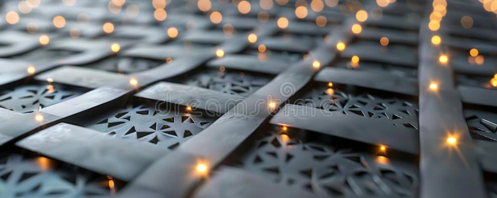 A Highly Detailed Metal Texture with Intricate Latticework and Soft ...