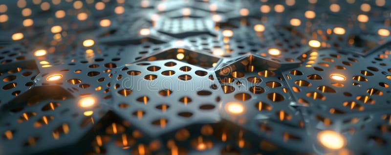 A Highly Detailed Metal Texture with Intricate Latticework and Soft ...