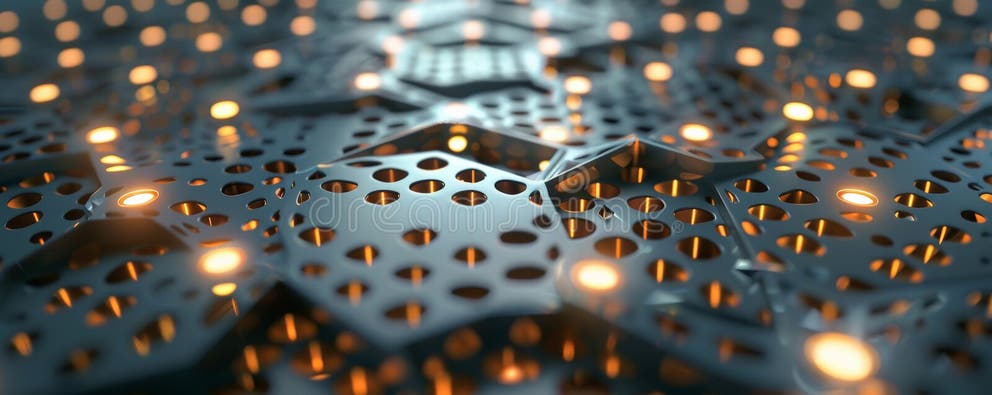 A Highly Detailed Metal Texture with Intricate Latticework and Soft ...