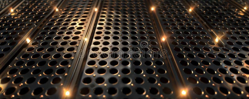 A Highly Detailed Metal Texture with Intricate Latticework and Soft ...