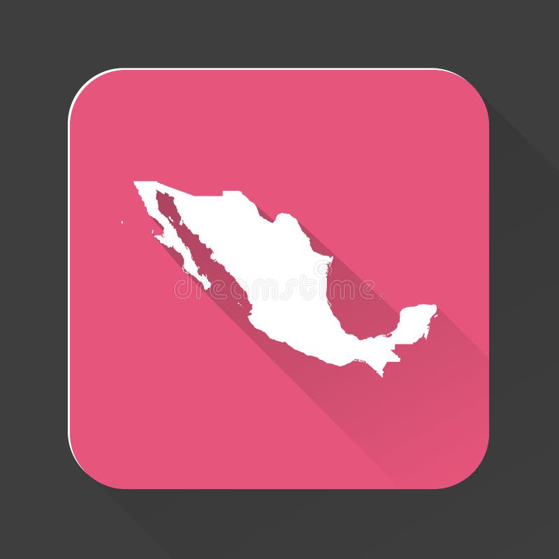 Highly Detailed Mexico Map with Borders Isolated on Background Stock ...