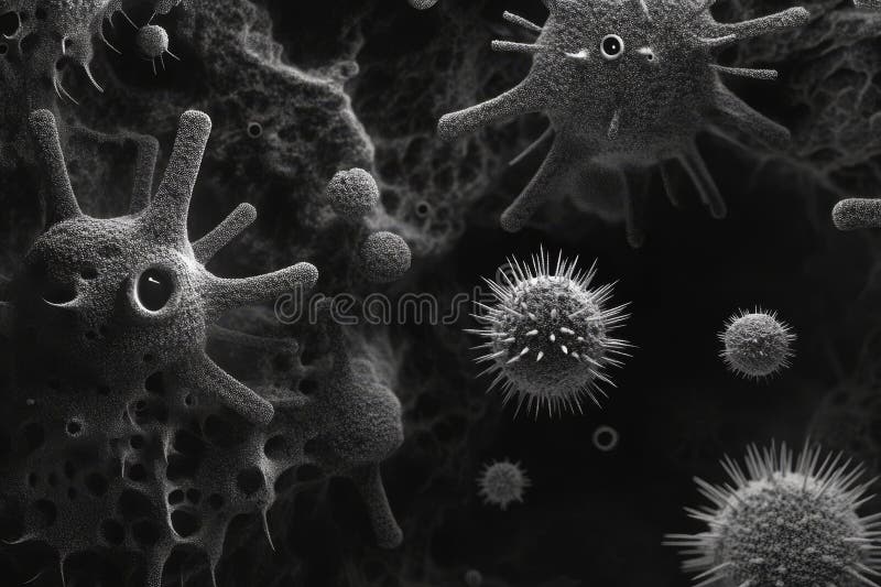 Highly Detailed Microscope View of PM2.5 Particles of Various Irregular ...