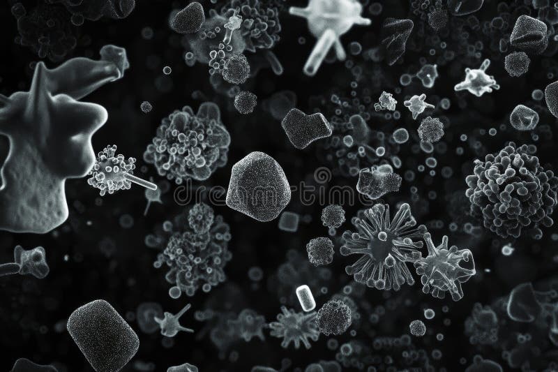 Highly Detailed Microscope View of PM2.5 Particles of Various Irregular ...