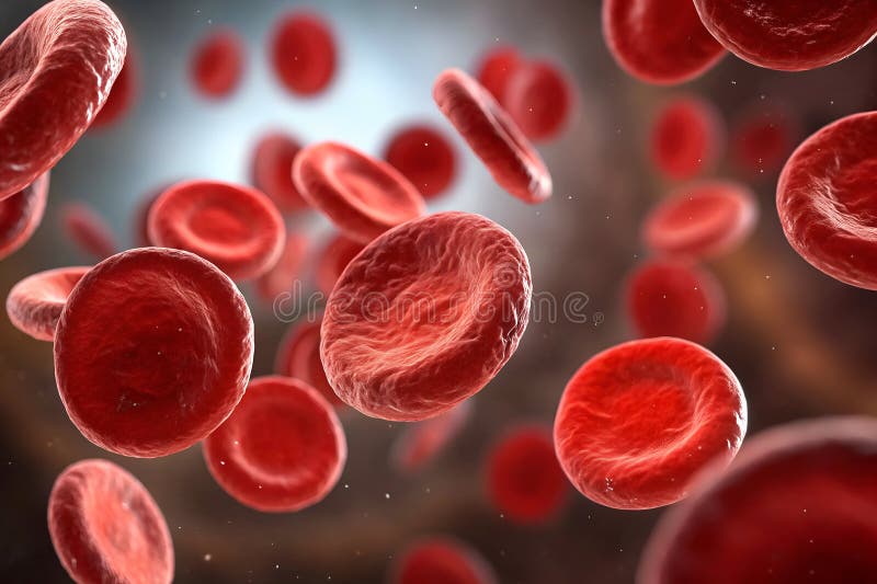 Microscopic View of Red Blood Cells Stock Illustration - Illustration ...