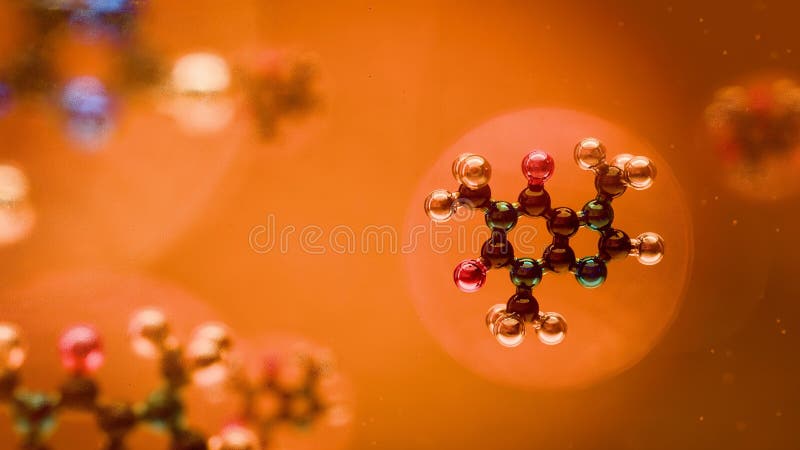 Highly Detailed Molecular Structure of Caffeine Molecule with Visible ...