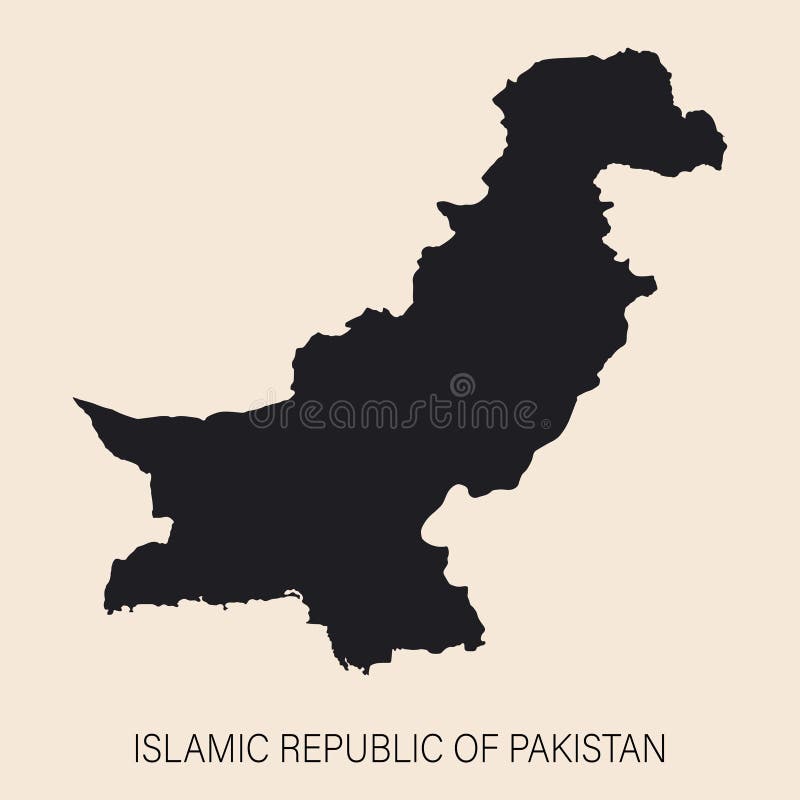 Highly Detailed Pakistan Map with Borders Isolated on Background Stock ...