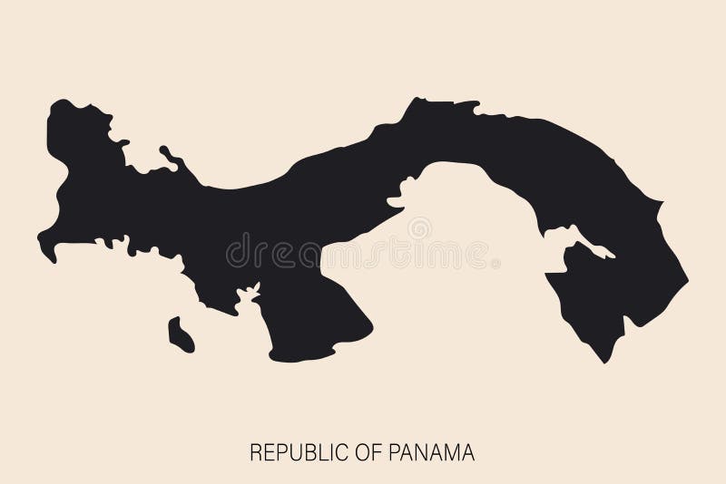 Highly Detailed Panama Map with Borders Isolated on Background Stock ...
