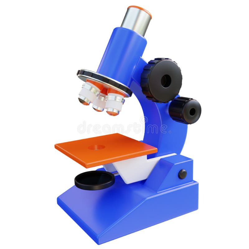 Microscope 3D Icon stock illustration. Illustration of microscope ...