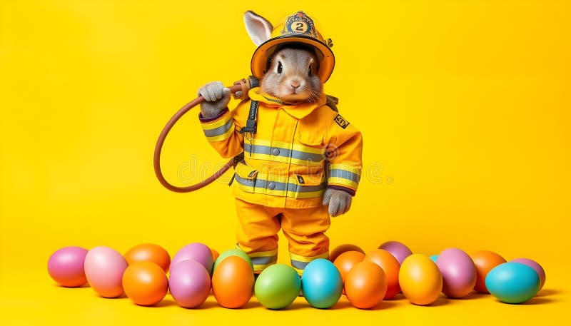Easter Bunny Firefighter Stock Illustrations – 12 Easter Bunny ...