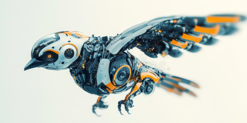 A Highly Detailed Robotic Bird Showcasing Advanced Technology and ...