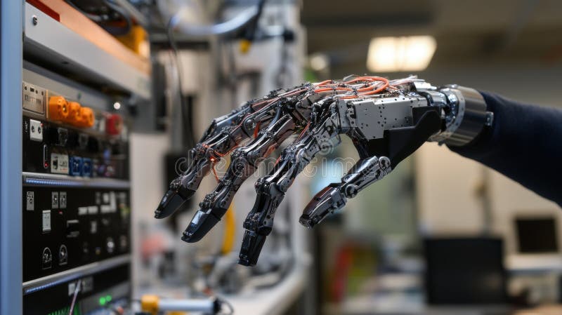 Highly Detailed Robotic Hand Showcasing Advanced Engineering and ...