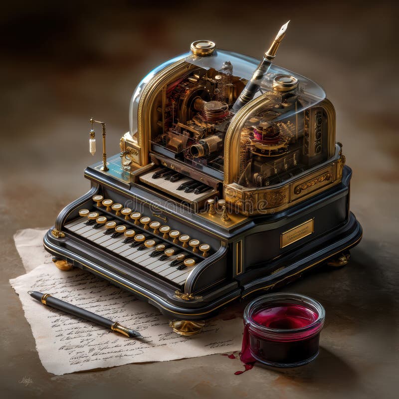 Self-playing Pipe Organ Blueprint in Da Vinci Codex Style with ...