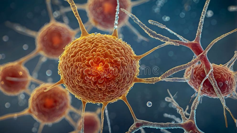 Neural Network – Artistic Visualization of Brain Cells. Stock Image ...