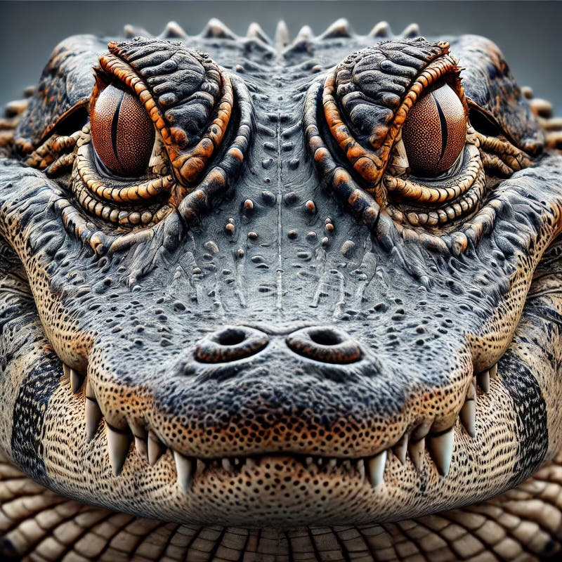 Extreme Macro Close-up of an Alligator S Face, Revealing Detailed Skin ...
