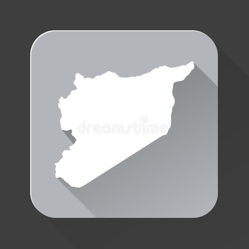 Detailed Map of Syria on a White Background. Syria Highly Detailed ...