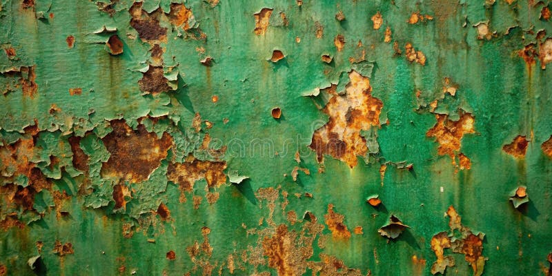 Highly Detailed Texture of Rusted Green Metal Surface with Flaking ...