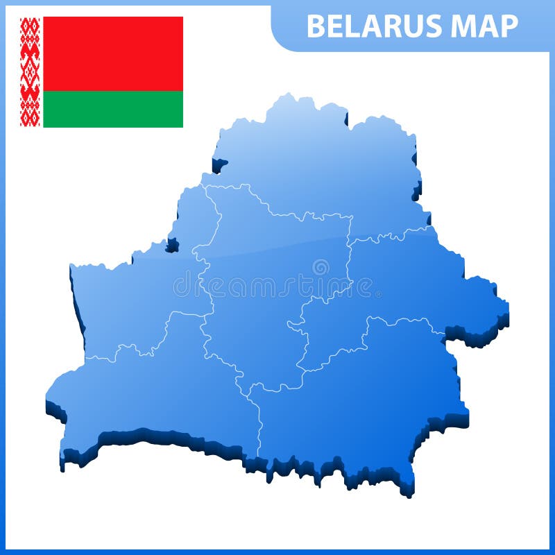 The Detailed Map of Belarus with Regions or States and Cities, Capital ...