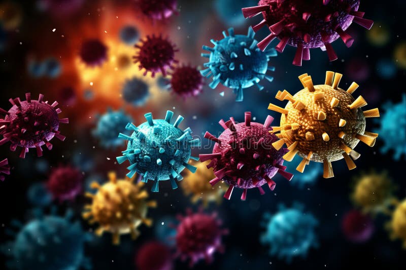Detailed Virus Illustration with Specific Size, Shape, and Colors on ...