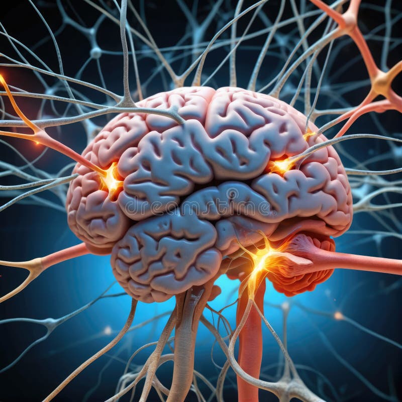 Highly Detailed Visualization of a Human Brain Interacting with Neural ...