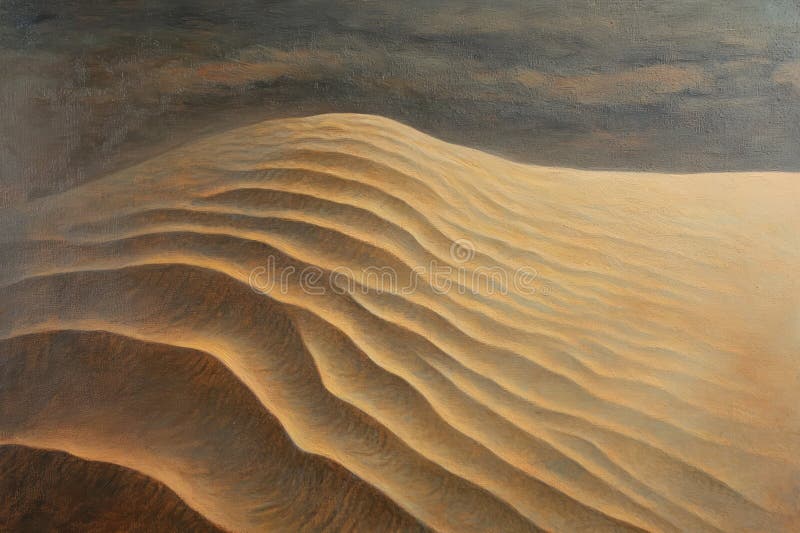 Highly Detailed Windblown Sand Texture, Soft Ripples Forming Abstract ...