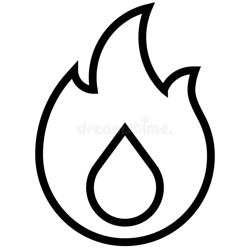 Highly Flammable Label Line Icon, Vector Illustration Stock Vector ...