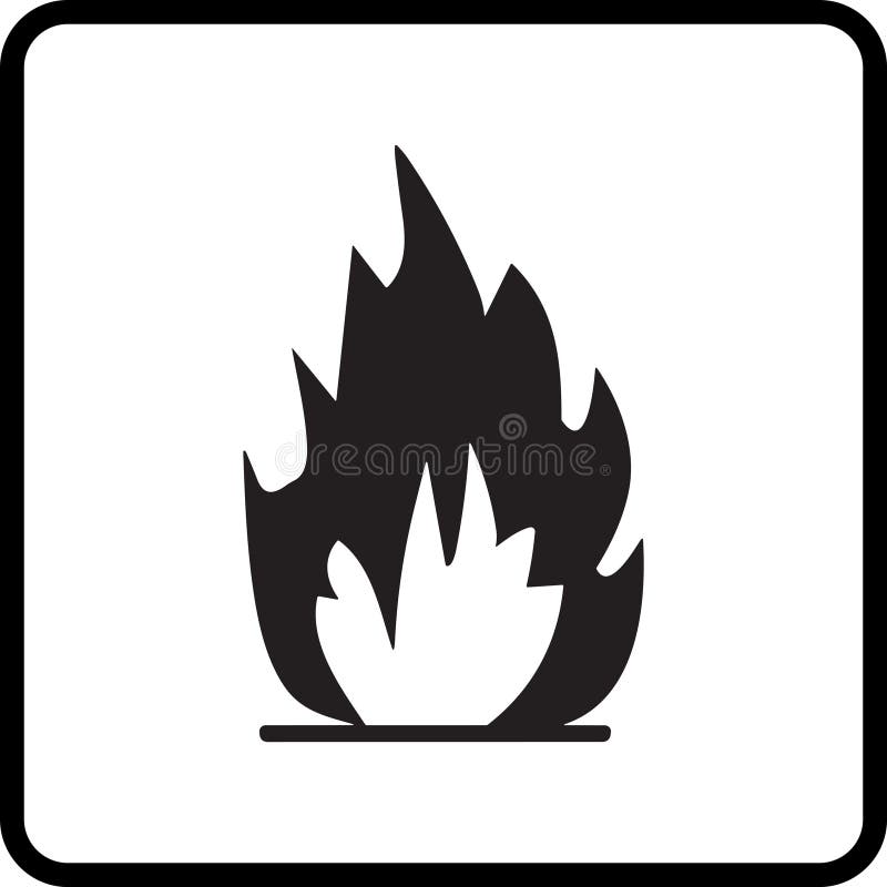 Highly Flammable Sign, Warning Sign Flammable, Flammable Symbol ...