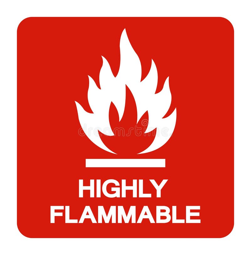 Highly Flammable Symbol Sign ,Vector Illustration, Isolate on White ...
