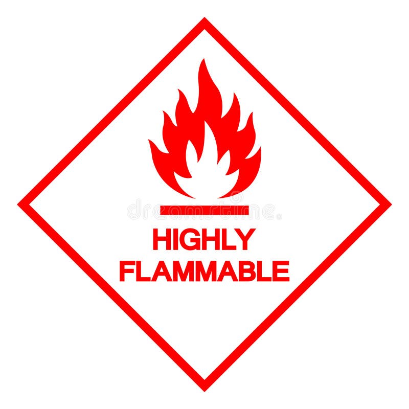 Highly Flammable Symbol Sign ,Vector Illustration, Isolate on White ... Highly Flammable Symbol Sign ,Vector Illustration, Isolate on White ...
