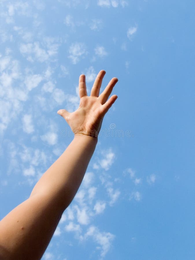 Highly I Will Stretch a Hand Stock Image - Image of silhouette, hand ...