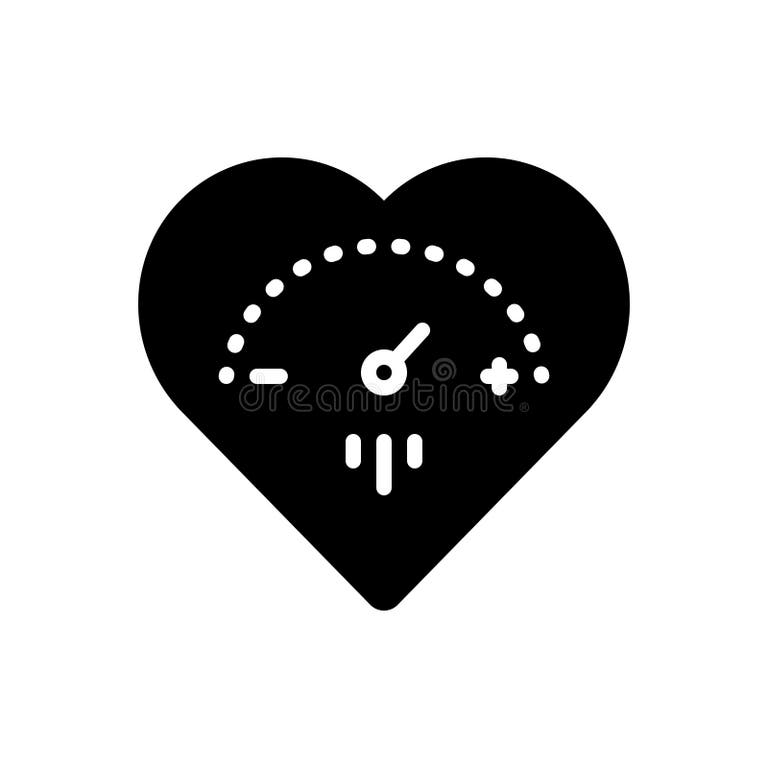 Black Solid Icon for Highly, Pressure and Heart Stock Vector ...