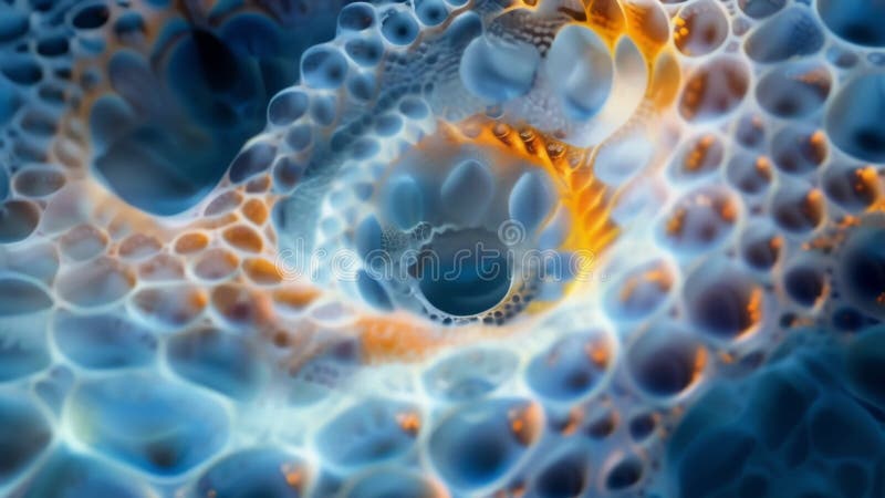 Highly Magnified View of a Small Section of Water Affected by Algal ...